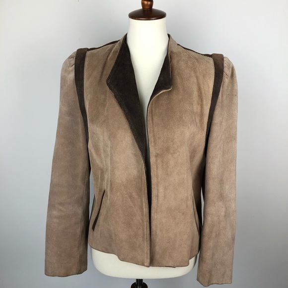 Vintage | Jackets & Coats | Vintage Winlit Colorblock Suede Leather ...